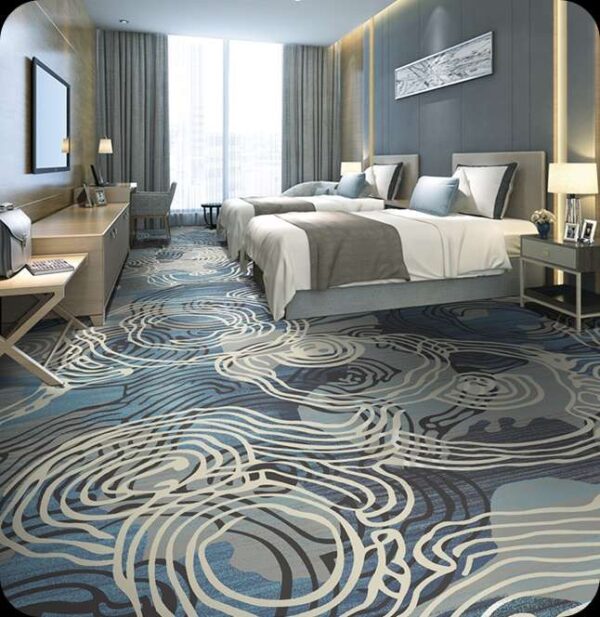 Modern style hotel guest room patterned nylon carpet