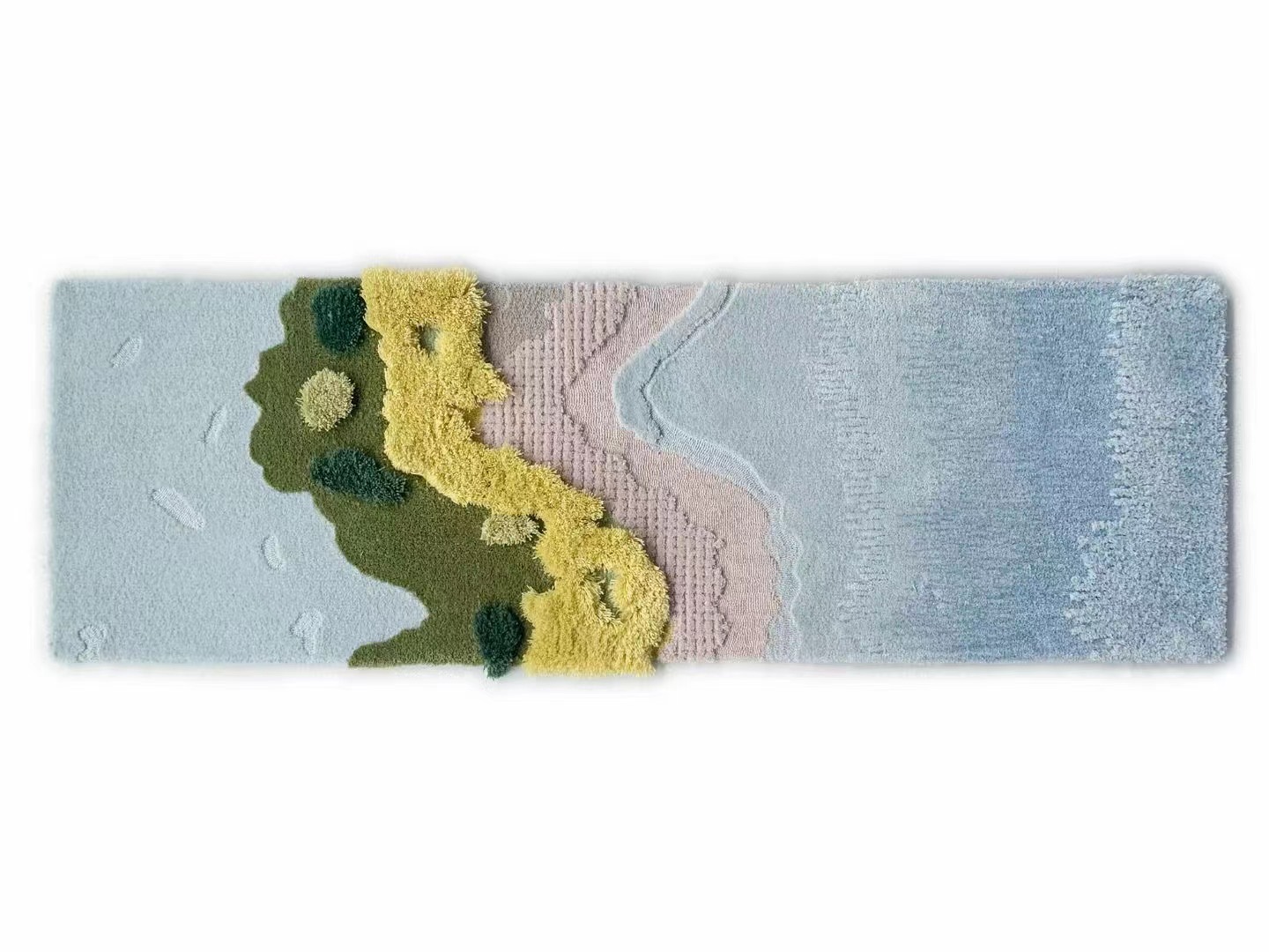 Wholesale custom made washable moss rug for bathroom