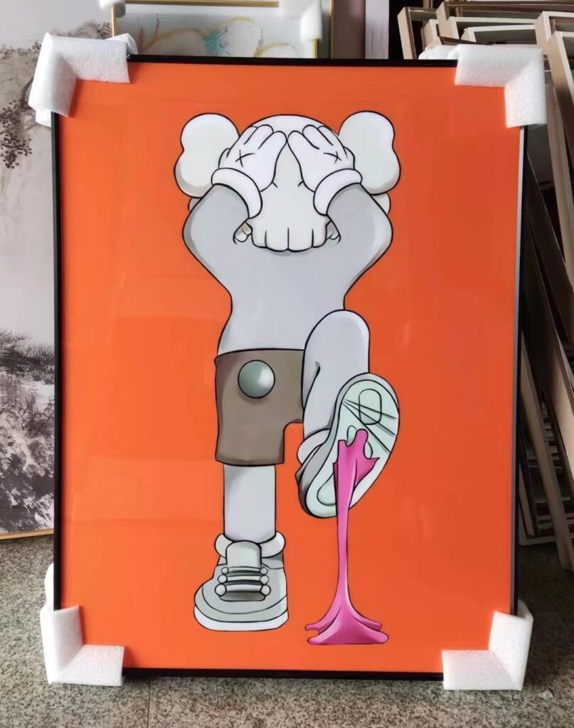 Famous wall picture KAWS prints canvas painting